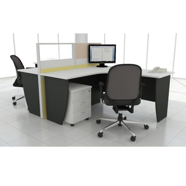 Cluster of 2 Workstation Malaysia | Cubicle Workstation 2 Seater Malaysia